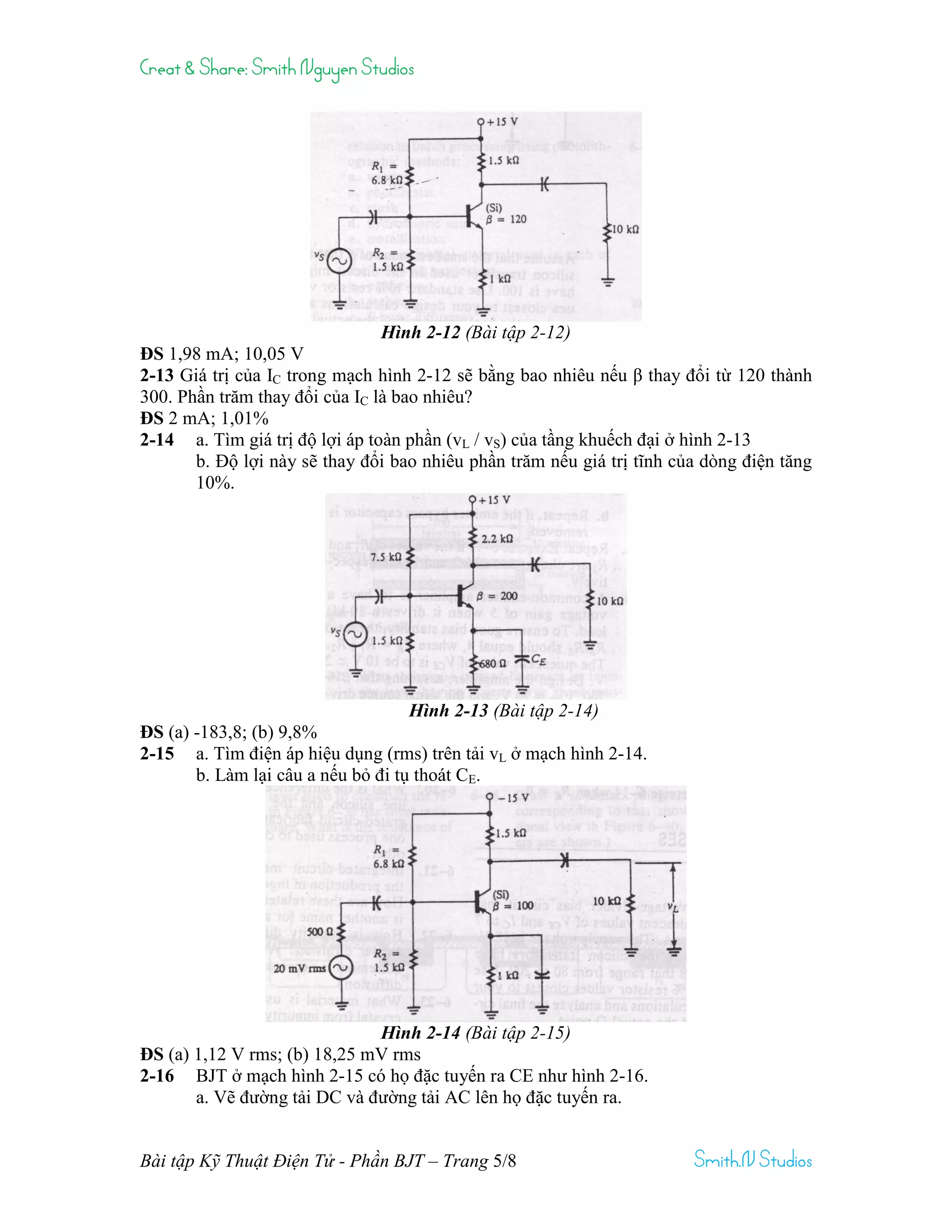 Bai tap bjt 2 smith.n | PDF