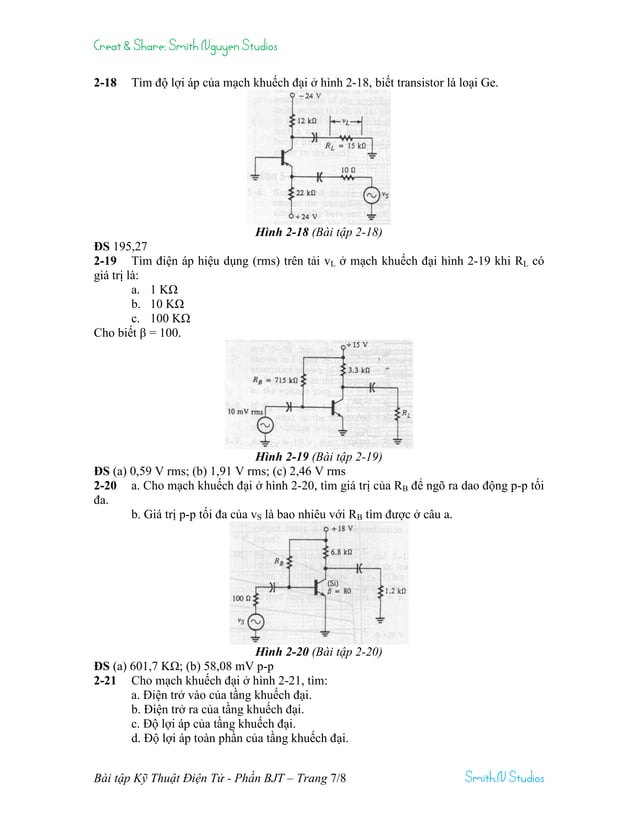 Bai tap bjt 2 smith.n | PDF