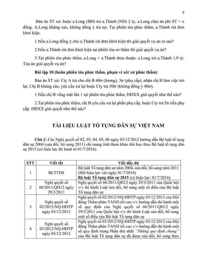 Bai tap bs luat ttds | PDF