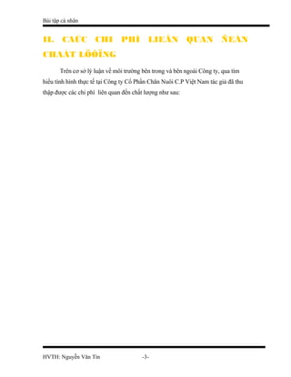 Chi phí chất lượng | PDF