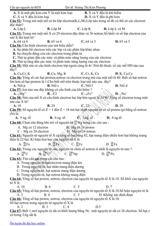 Bai tap cau tao nguyen tu va bang tuan hoan | PDF