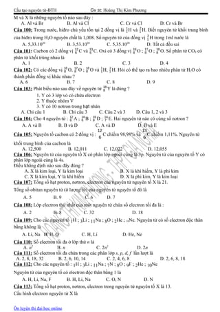 Bai tap cau tao nguyen tu va bang tuan hoan | PDF