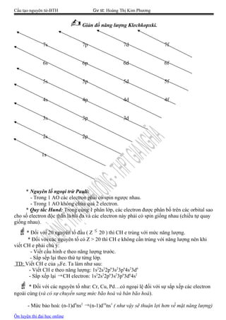 Bai tap cau tao nguyen tu va bang tuan hoan | PDF