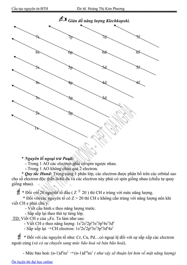 Bai tap cau tao nguyen tu va bang tuan hoan | PDF