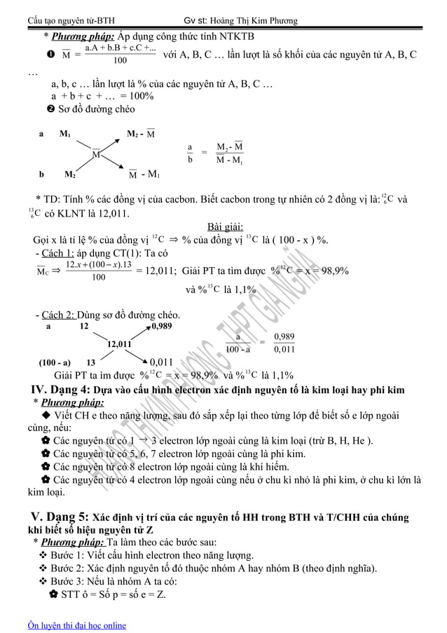 Bai tap cau tao nguyen tu va bang tuan hoan | PDF