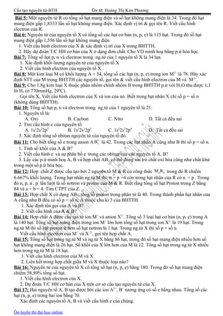 Bai tap cau tao nguyen tu va bang tuan hoan | PDF