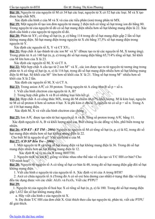 Bai tap cau tao nguyen tu va bang tuan hoan | PDF