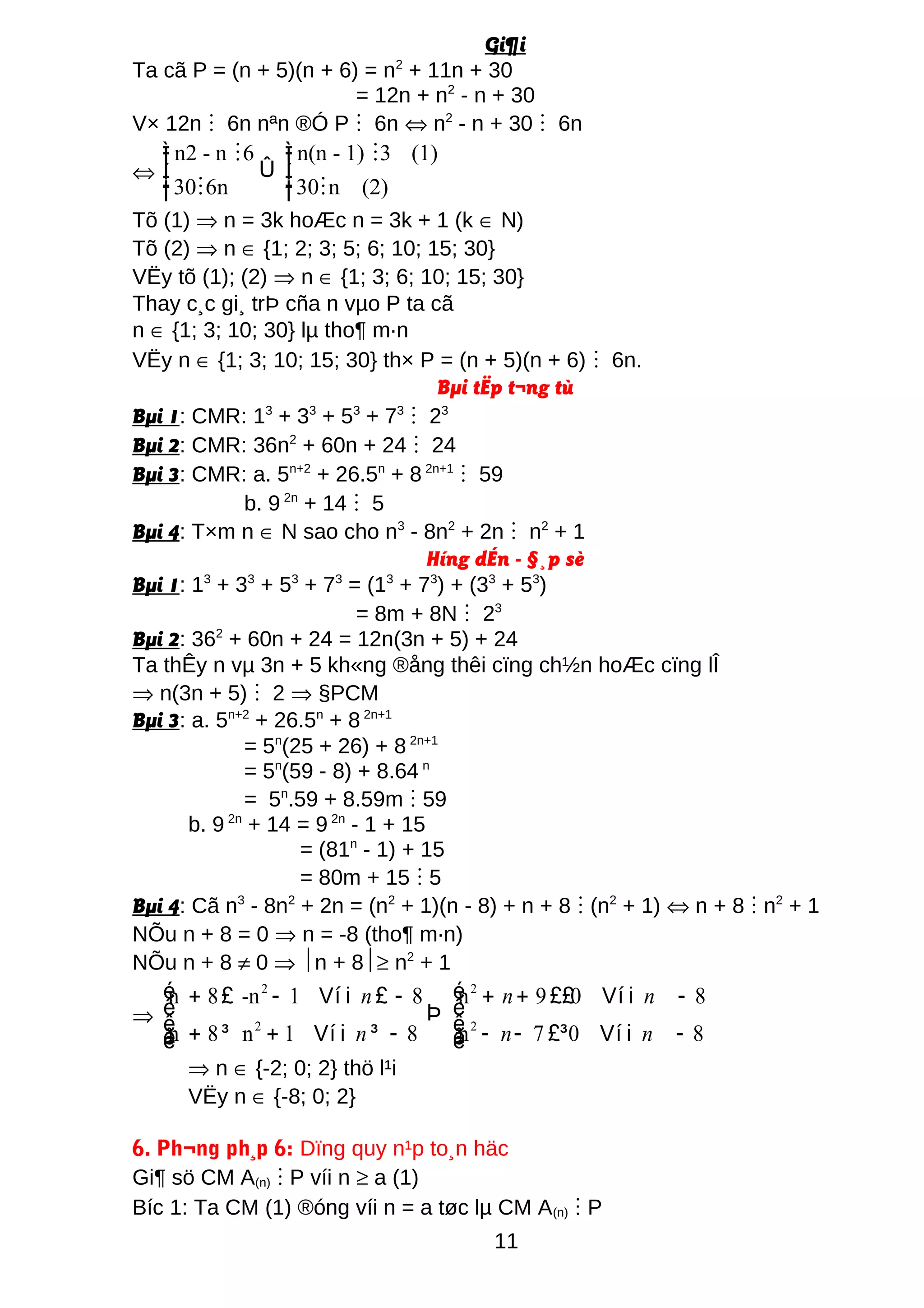 Bai tap chia het boi duong hoc sinh gioi | PDF