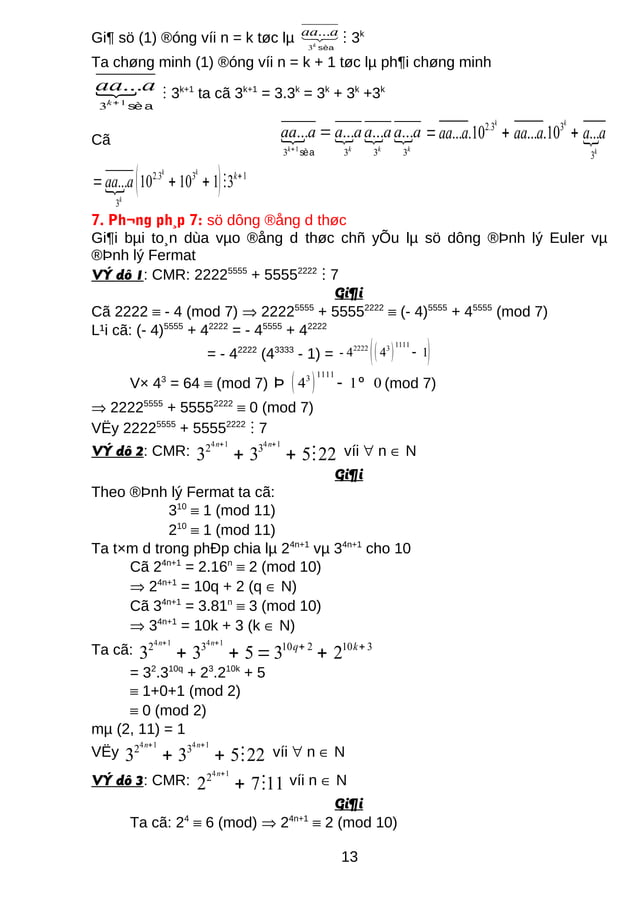 Bai tap chia het boi duong hoc sinh gioi | PDF