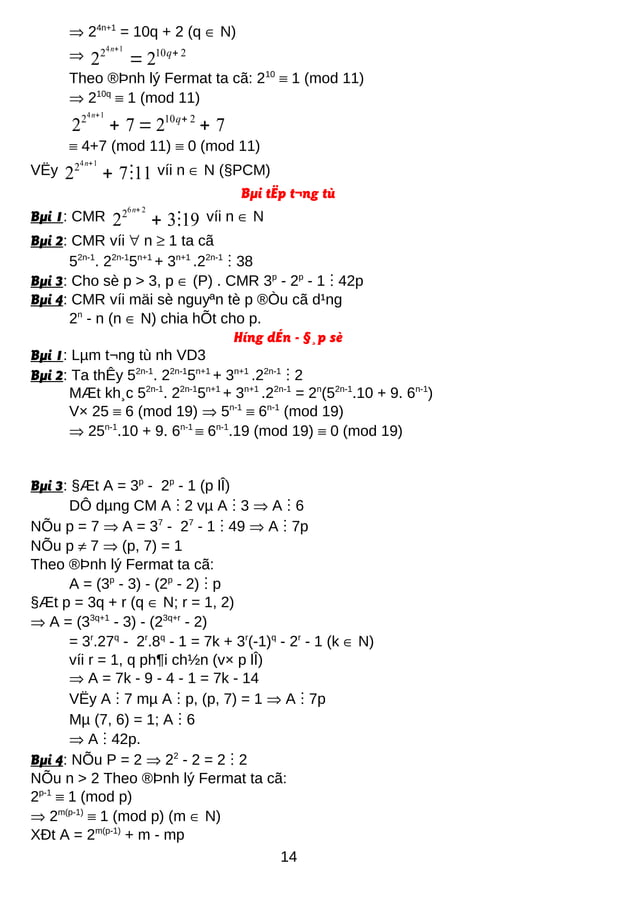 Bai tap chia het boi duong hoc sinh gioi | PDF
