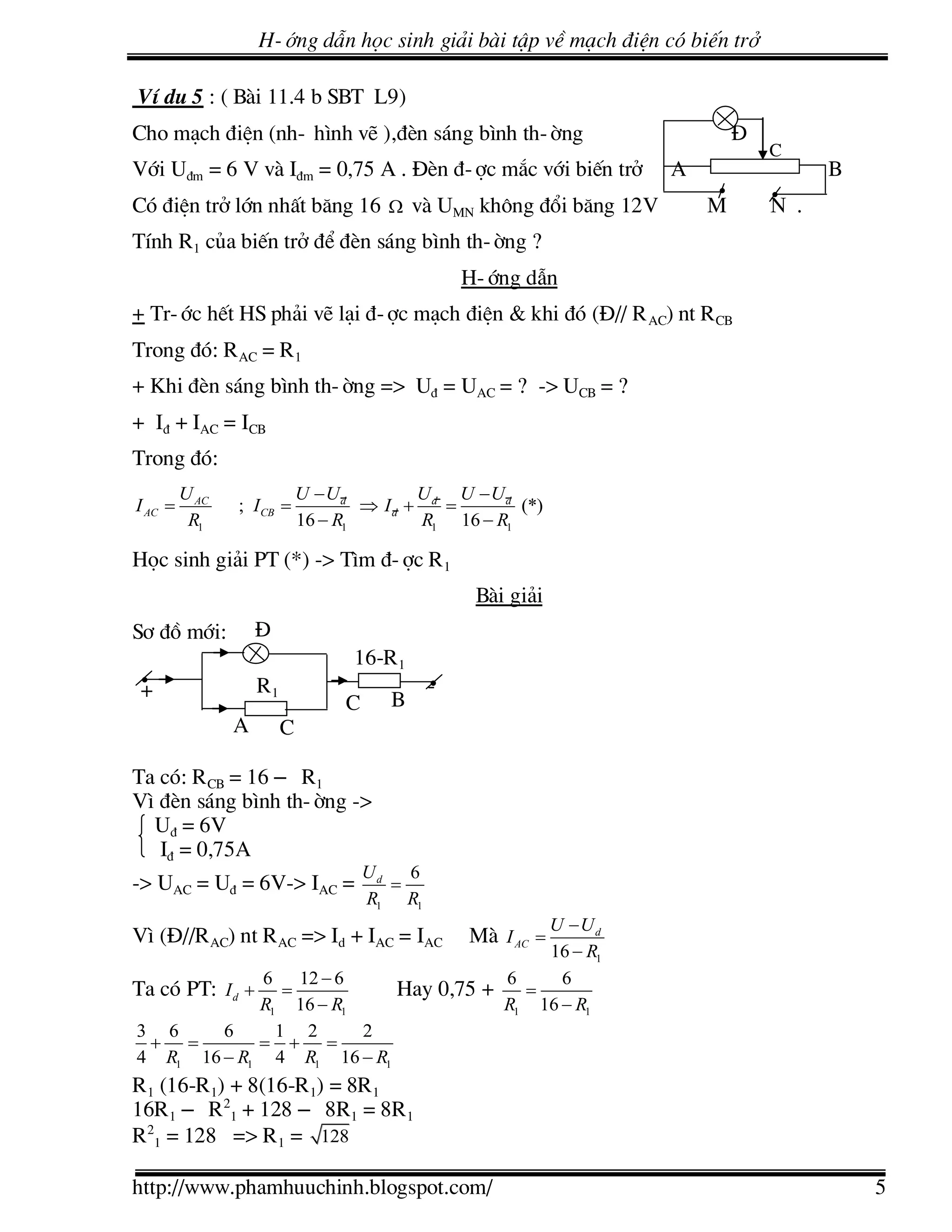 Bai tap co mach dien co bien tro | PDF