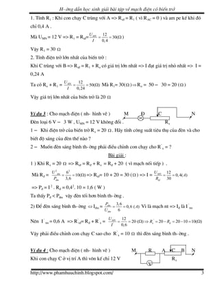 Bai tap co mach dien co bien tro | PDF