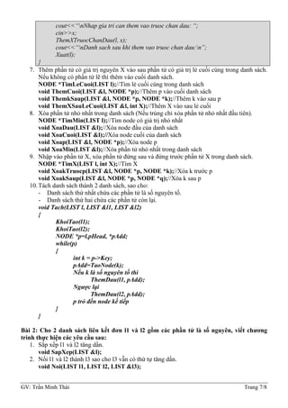 Bài tập CTDL và GT 1 | PDF