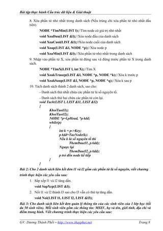 Bài tập CTDL và GT 12 | DOC