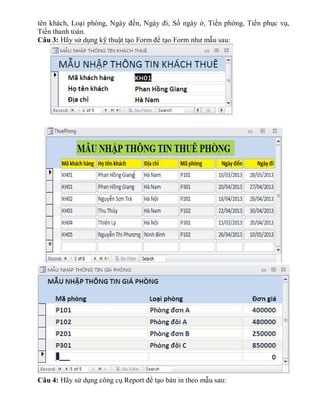 Bài tập tin học cơ bản 2, về sử dụng MS access.pdf