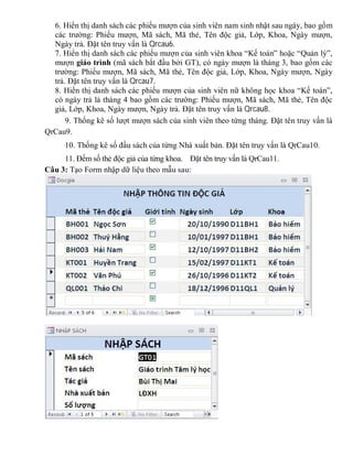 Bài tập tin học cơ bản 2, về sử dụng MS access.pdf