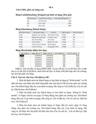 Bài tập tin học cơ bản 2, về sử dụng MS access.pdf