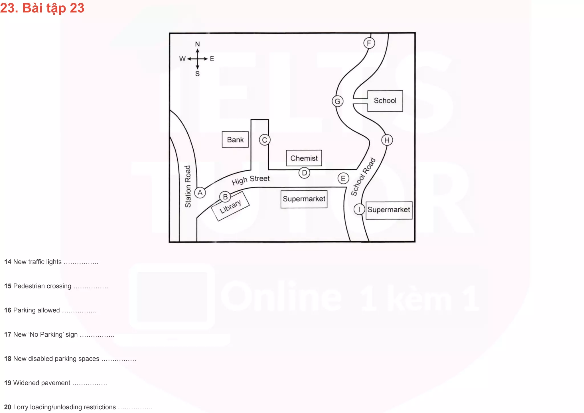 Bài tập dạng map labelling ielts listening (1) | PDF