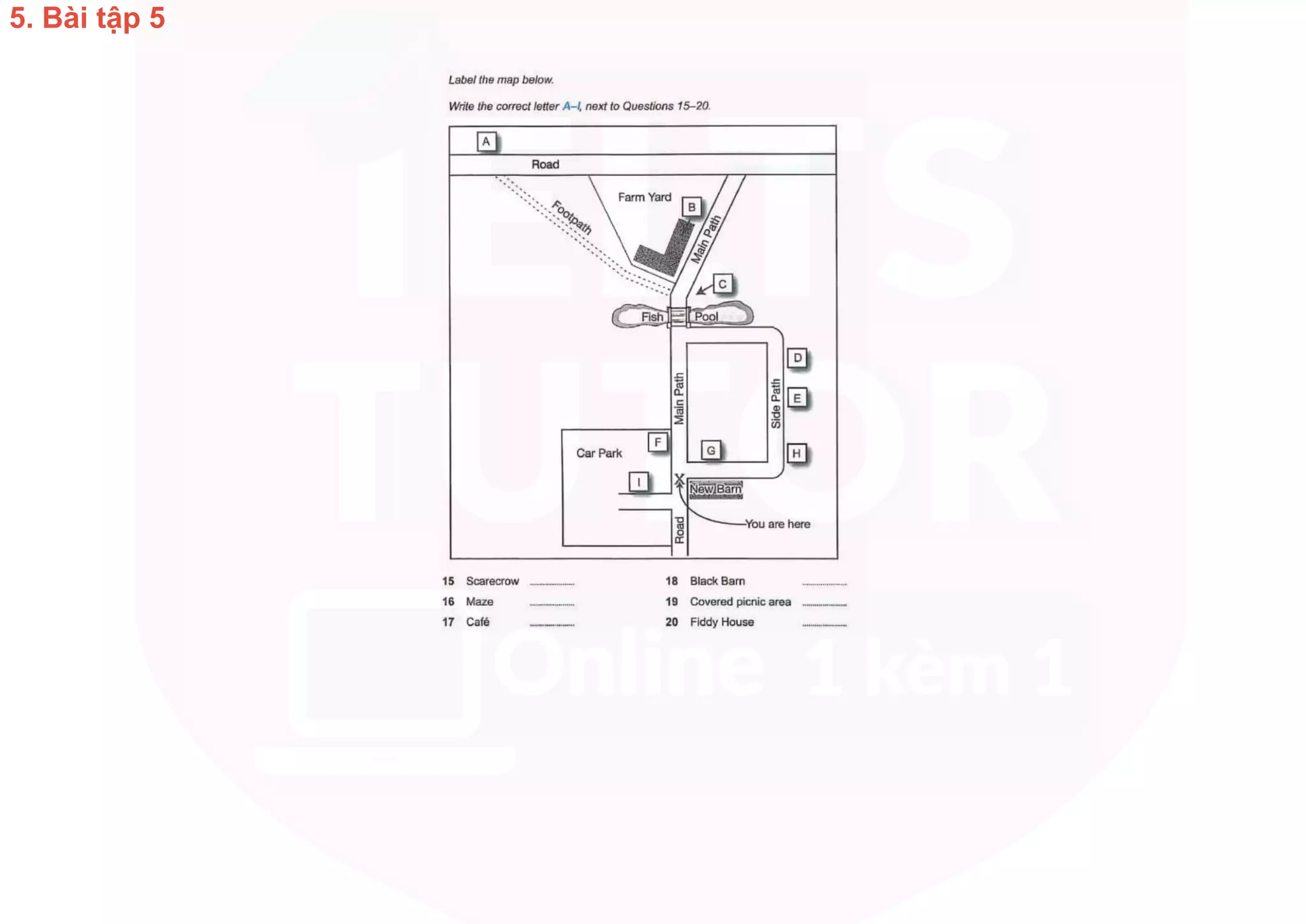 Bài tập dạng map labelling ielts listening (1) | PDF