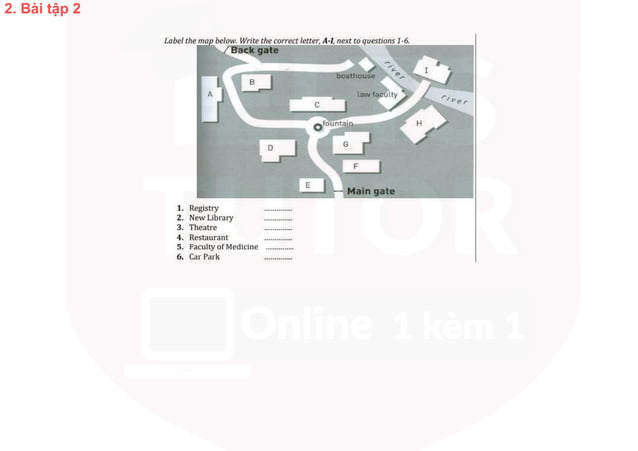 Bài tập dạng map labelling ielts listening (1) | PPT