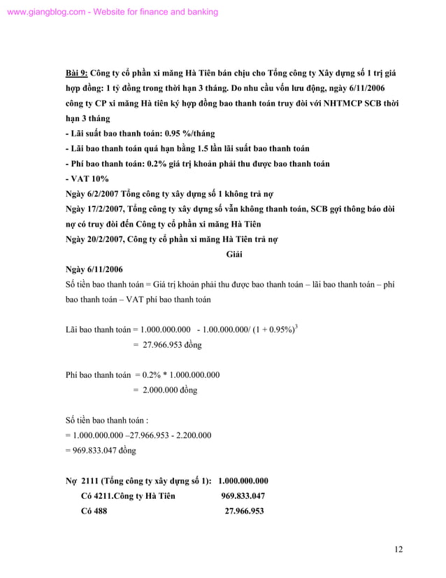 Bai tap dinh_khoan_ke_toan_ngan_hang | PDF