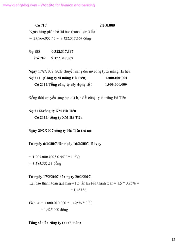 Bai tap dinh_khoan_ke_toan_ngan_hang | PDF