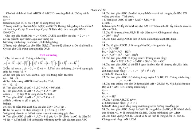 Bai tap hay ve vec to (2) | PPT