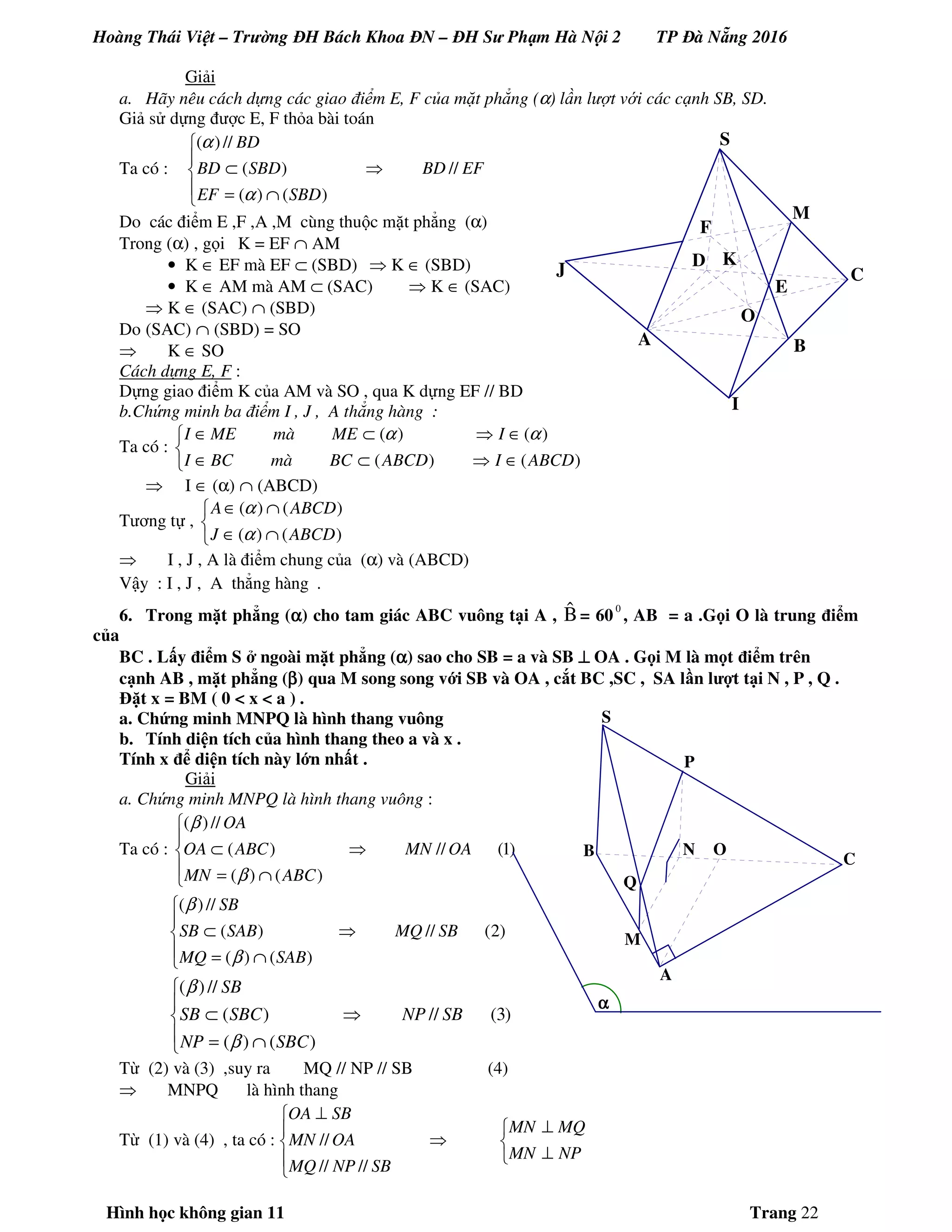 chuyen de hinh hoc khong gian 11 co loi giai - bien soan cong phu - hay ...