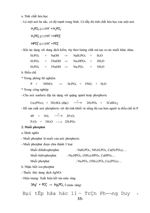 Bai tap hoa hoc lop 11 ca nam | PDF