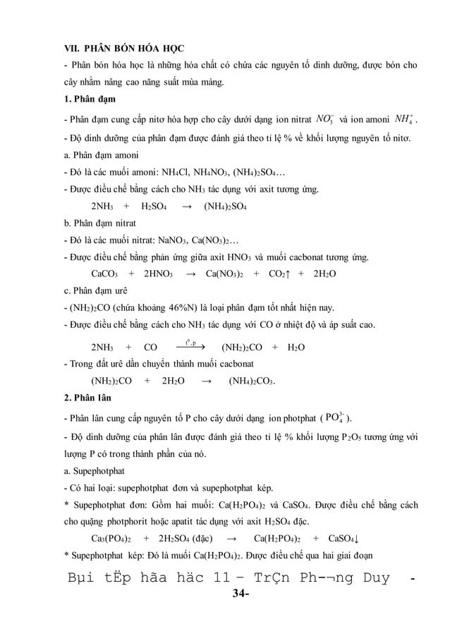 Bai tap hoa hoc lop 11 ca nam | PDF