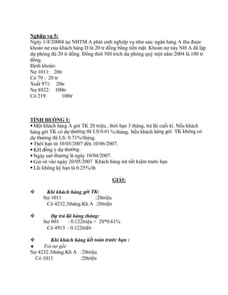 Bai tap ke toan ngan hang | PDF