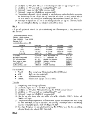 Bai tap ktl lop chinh quy - 2013 | PDF