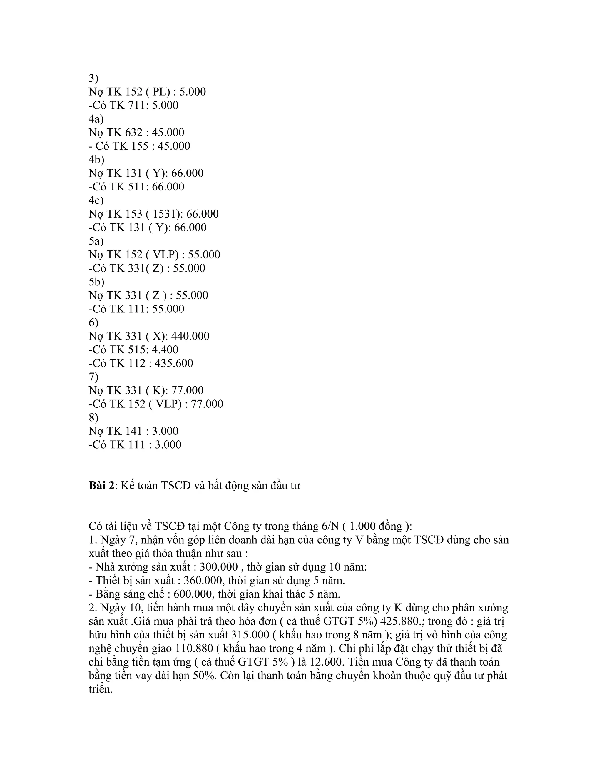 Bai tap kttc co loi giai 1 | PDF