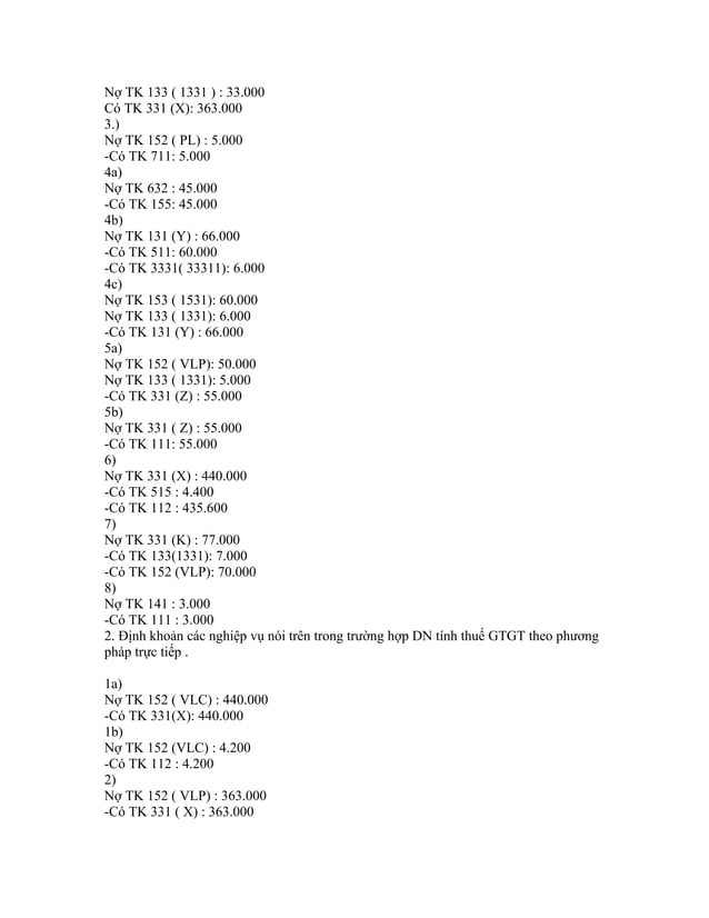 Bai tap kttc co loi giai 1 | PDF