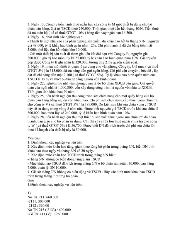 Bai tap kttc co loi giai 1 | PDF