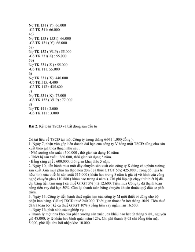 Bai tap kttc co loi giai 2 | PDF