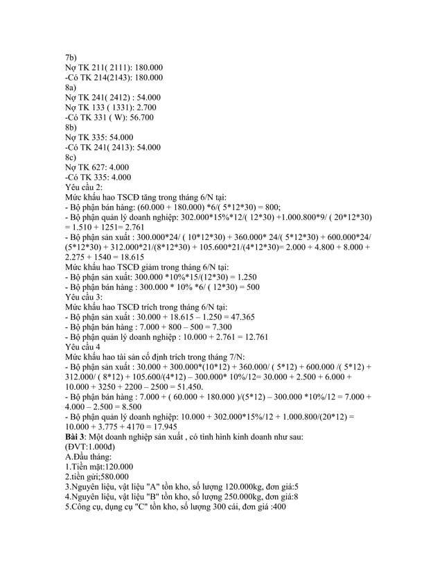 Bai tap kttc co loi giai 2 | PDF