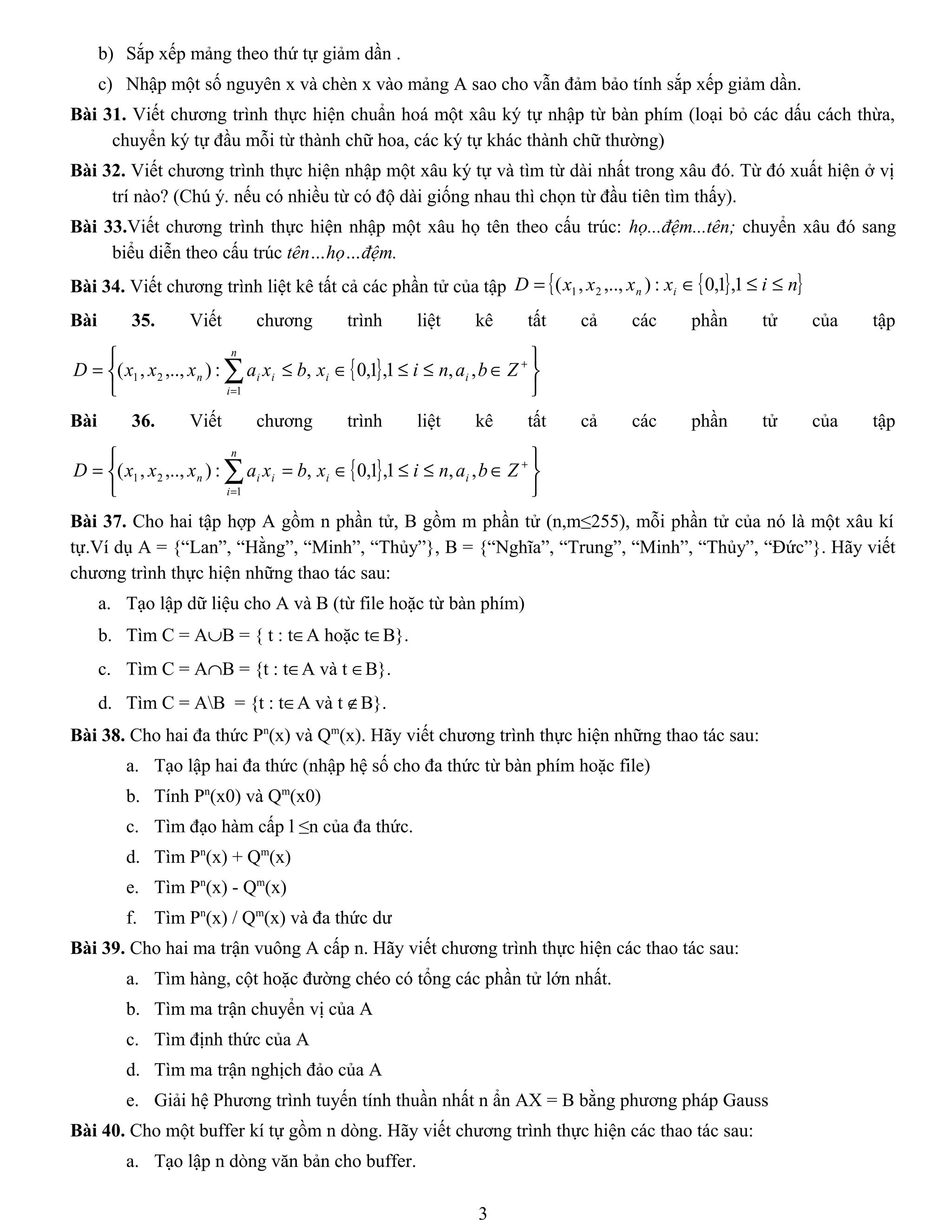 Bai tap lam quen java (1) | PDF | Free Download