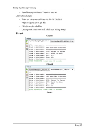Bai tap lap trinh mang(1) | PDF