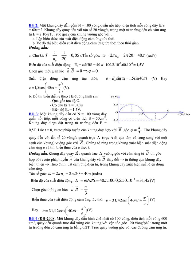 Bai tap mach dien xoay chieu | DOCX