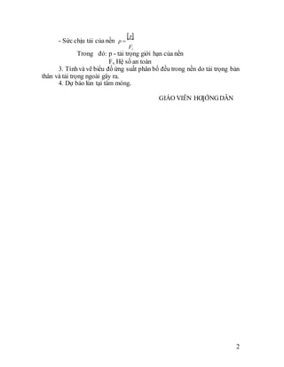 Bài tập mẫu cơ học đất (dhxd) | DOCX