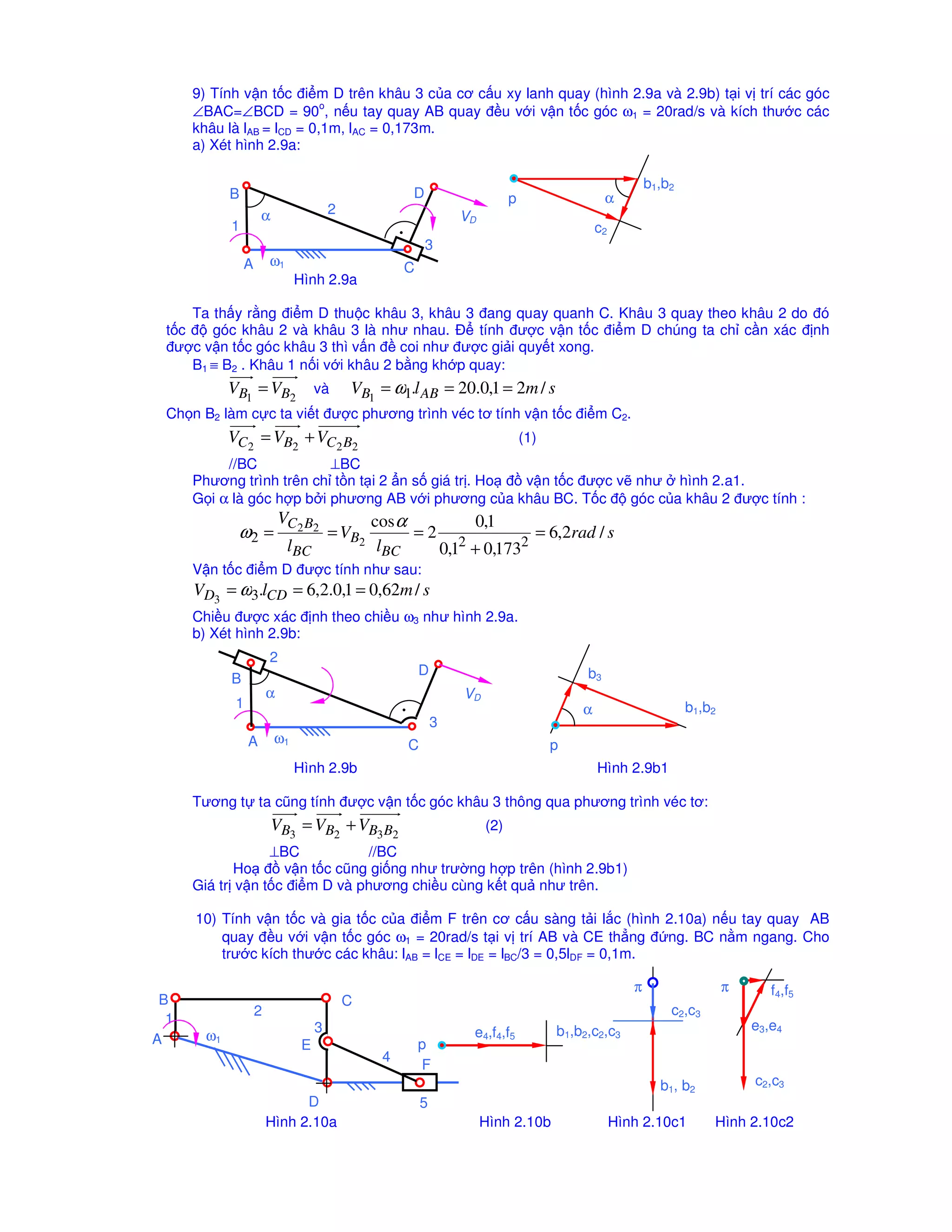 Bài tập nguyên lý máy | PDF
