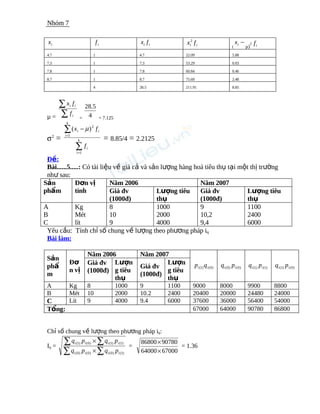 Bai tap nguyen_ly_thong_ke_kinh_te_3899 | PDF
