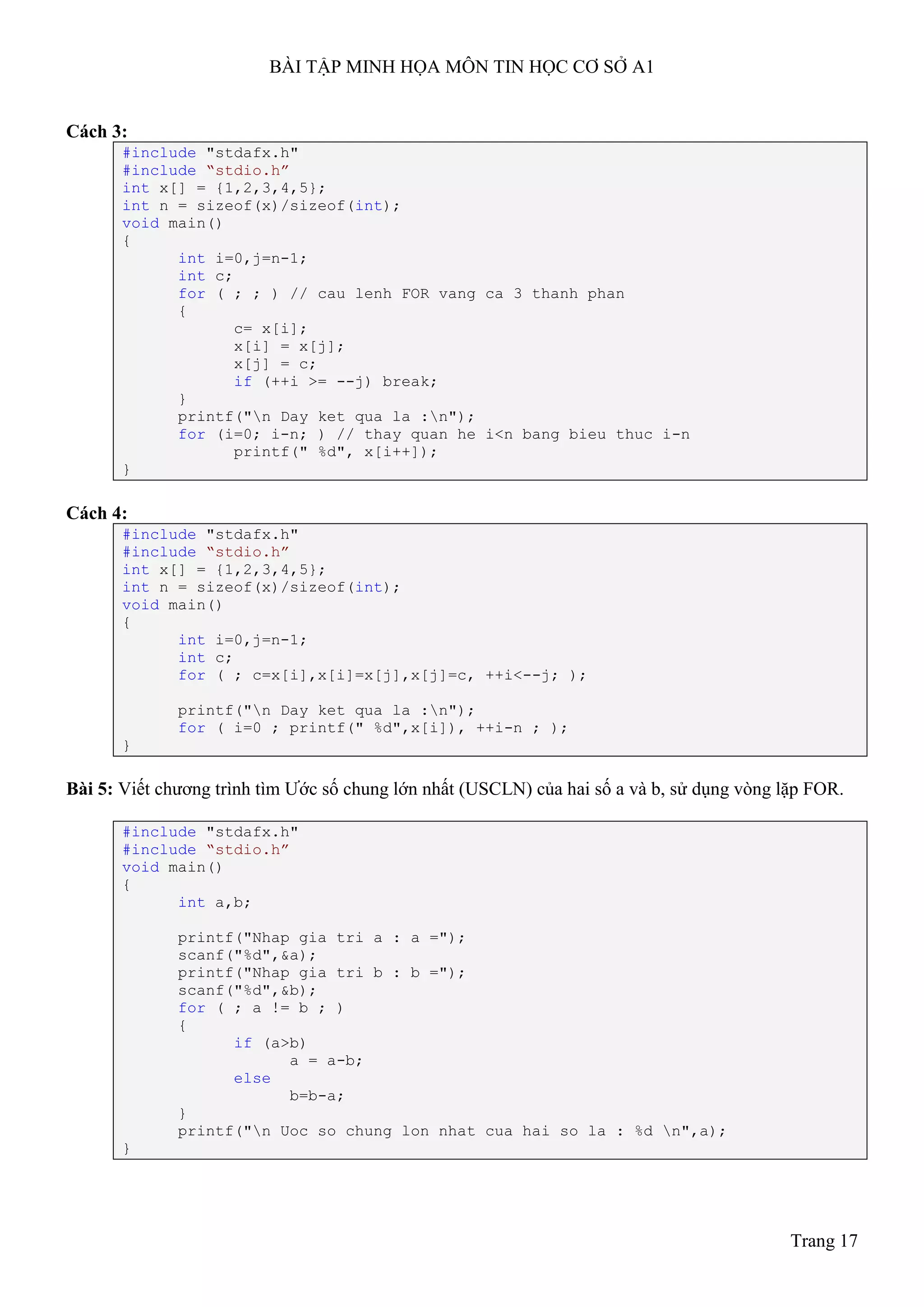 Bài tập nhập môn lập trình | PDF