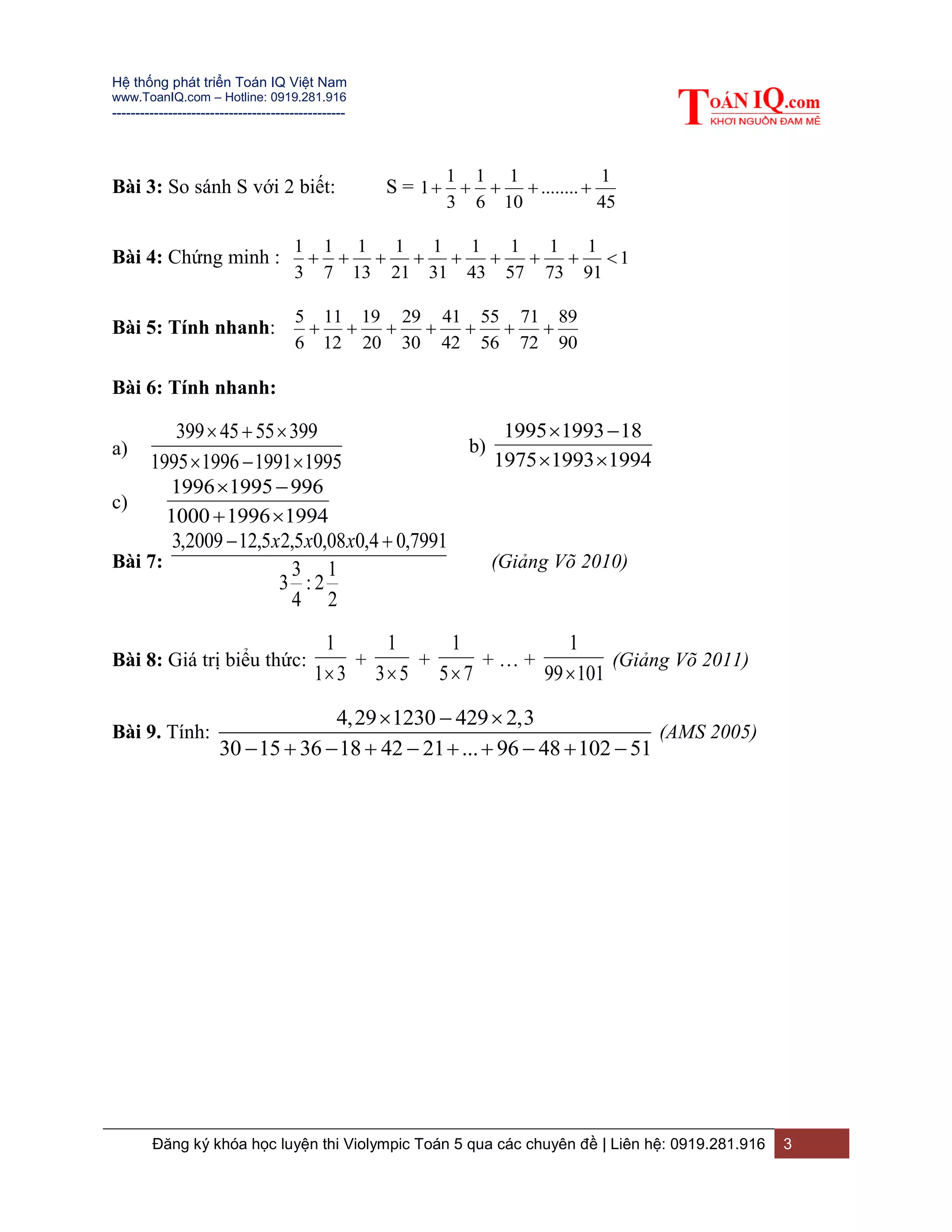 Bai tap on he he thong kien thuc mon toan lop 4 20152016 | PDF