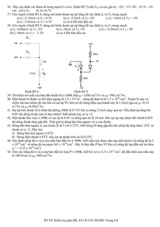 Vat Ly Ban Dan (Bai tap on thi gk ) | PDF