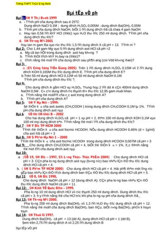 Bai tap ph | PDF