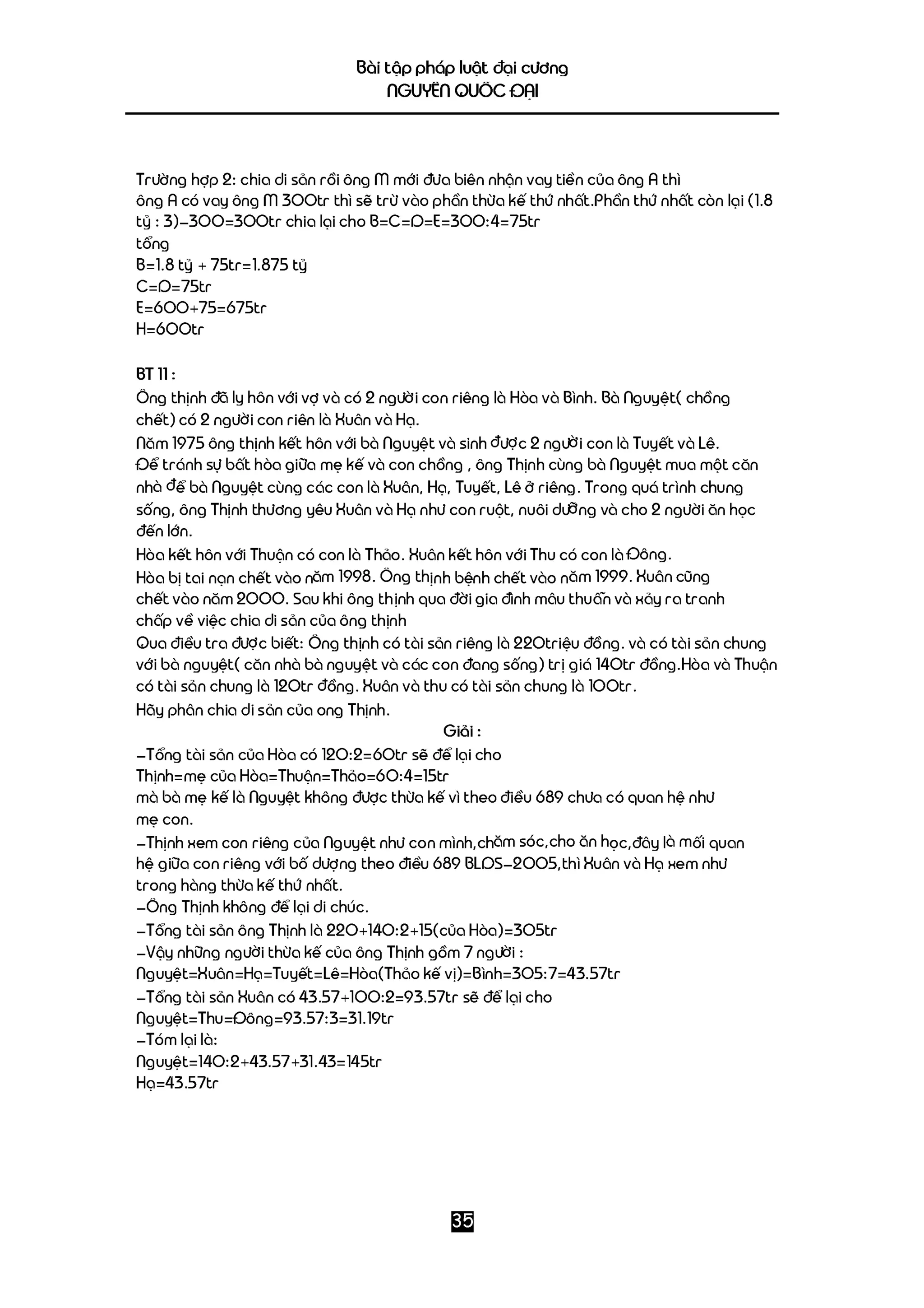 Bai tap phap luat dai cuong | PDF