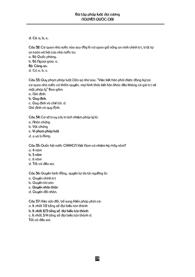 Bai tap phap luat dai cuong | PDF | Free Download