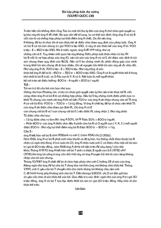 Bai tap phap luat dai cuong | PDF | Free Download